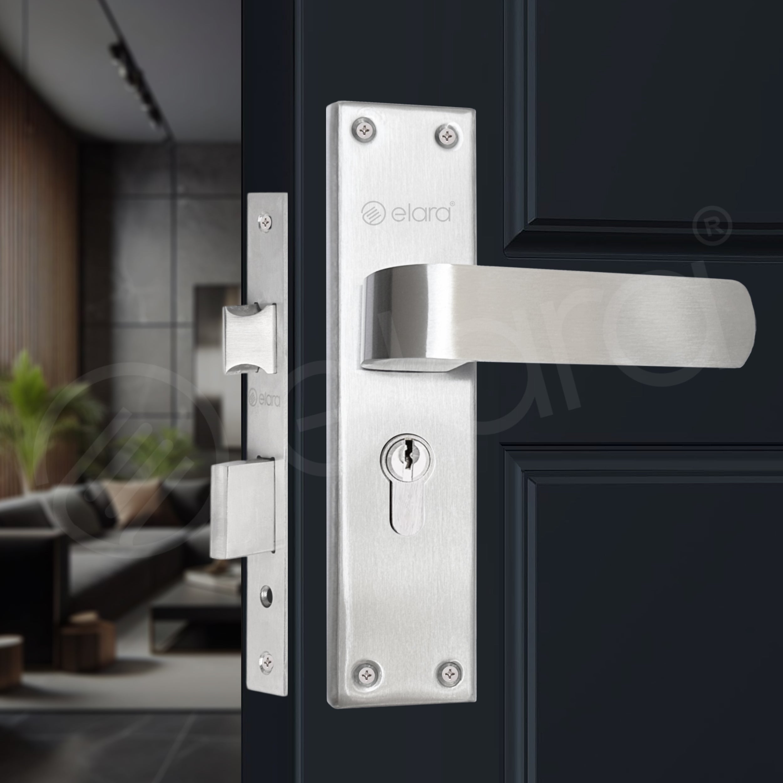 Elara Heavy-Duty Door-Lock Set Main Door Handle Set / Double Action Mo ...